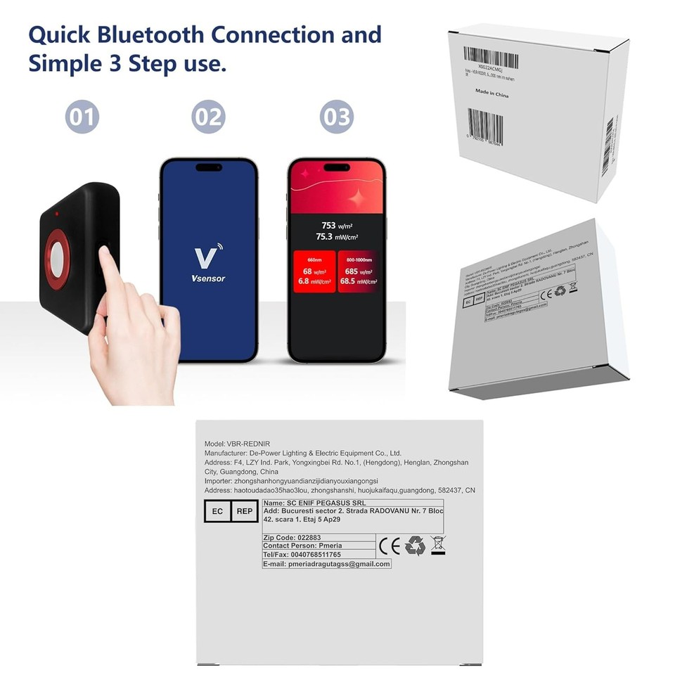 VBR-REDNIR Meter,Test The Irradiance Intensity for 660nm Red Light ...