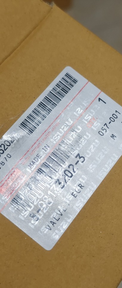 ISUZU EGR VALVE 8981332023 ENGINE 4JJ1 +GASKET GENUINE PARTS 2012-18 ...