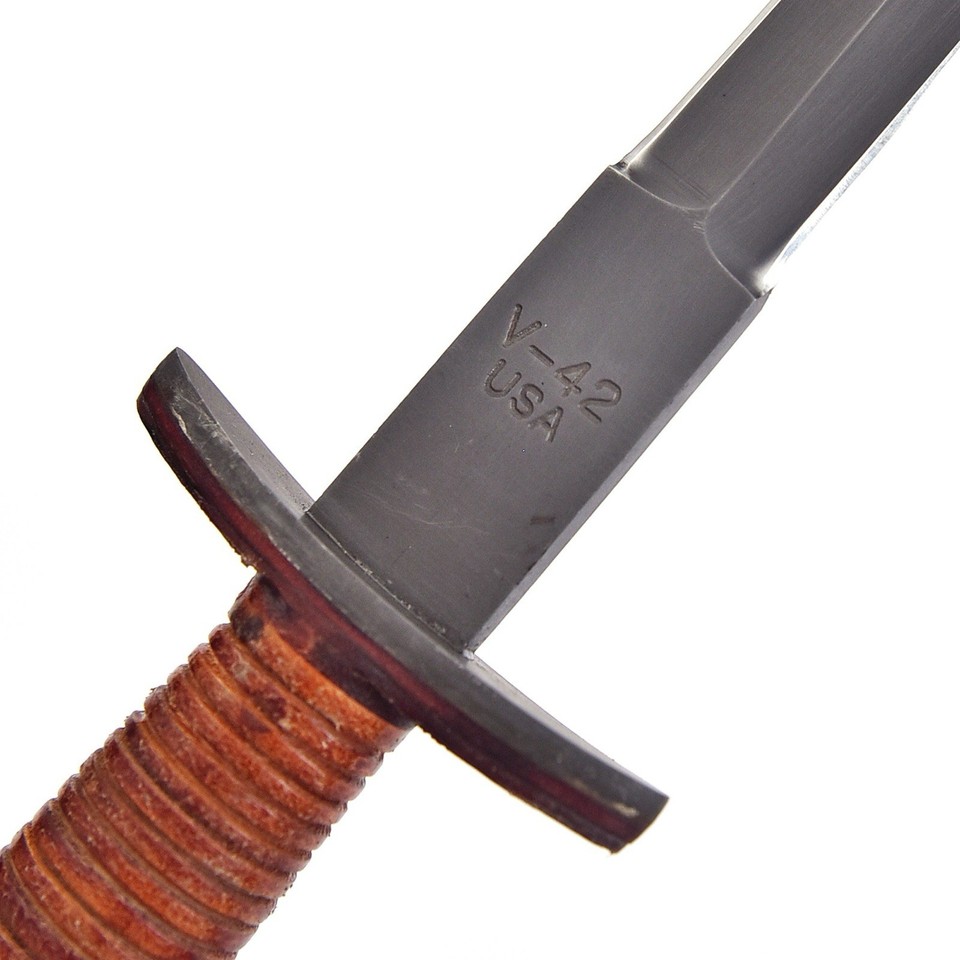 V-42 FSSF Stiletto Dagger Knife Case Spike Fix Double Edge Blade ...