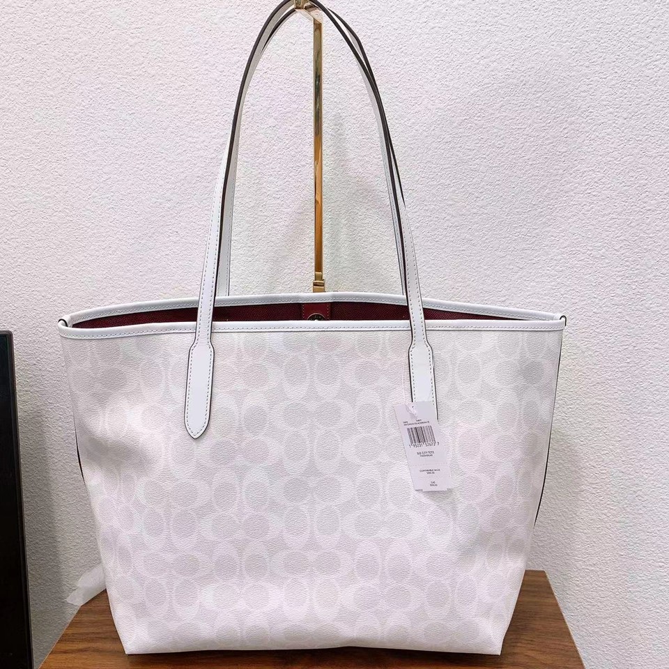 NWT COACH 🔥City Tote In Signature Canvas $350 #5696/CV976 | eBay