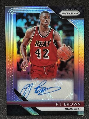 2018-19 Prizm SIGNATURES SILVER P.J. Brown #S-PJB Miami Heat | eBay