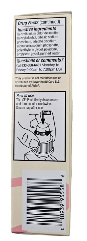 F&T Nasal Decongestant Spray Oxymetazoline .05% 12Hr 30ml ( 6 pack ...