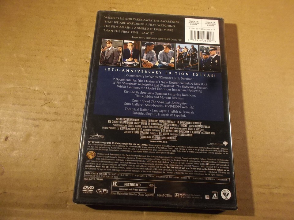 The Shawshank Redemption (DVD, 2004, 2-Disc Set, Special Edition ...