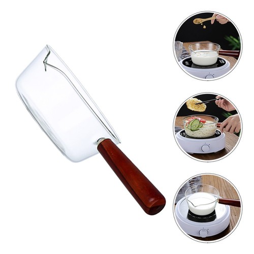 Butter Melting Pot Glass Milk Boiling Clear Sauce Pan Saucepan for ...