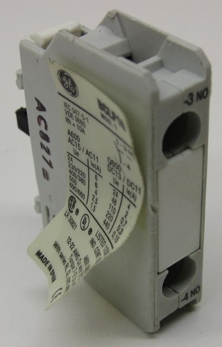 GE BCLF10 Front-Mount Auxiliary Contact Block, 1 N.O. | eBay