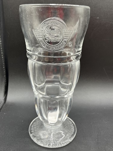 Steak n Shake Milkshake Restaurant Serving Glass 8.25" Embossed Logo 16 ...