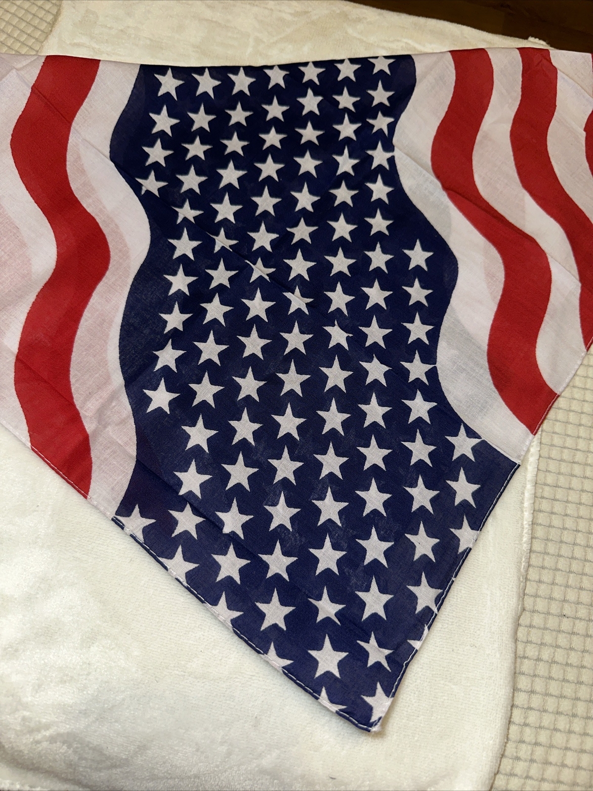 NWT Bandana Handkerchief USA FLAG Red White & Blue 22"Sq Napkin | eBay