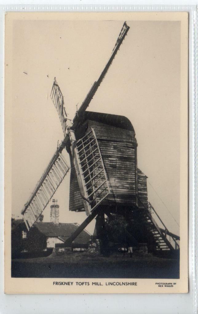 FRISKNEY TOFTS MILL: Lincolnshire plain back postcard by Rex Wailes ...