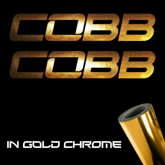 2x Cobb Decal Stickers 3" x 0.5" Metallic gold chrome logo - auto ...