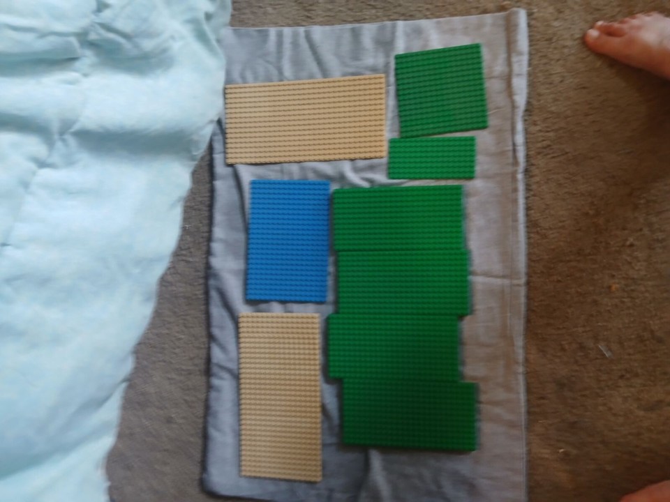 LEGO Green Base Plates Lot Blue Tan Assorted Sizes Vtg | eBay