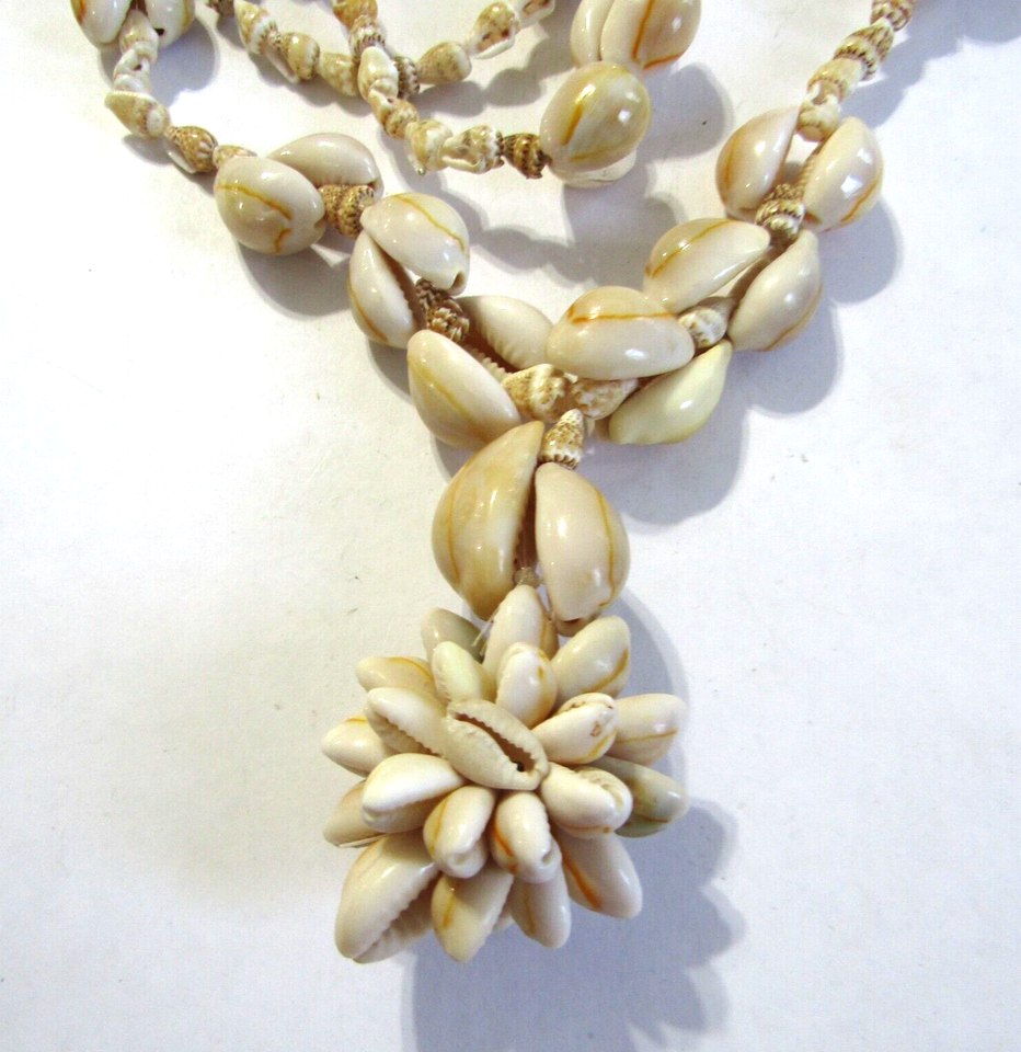 Vintage Cowrie Shell Lei Necklace 3*28 inch | eBay