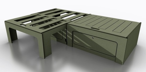 MDF Sliding Campervan Bed Bench Storage Seat 1800mm Pull Out Sofa Van ...