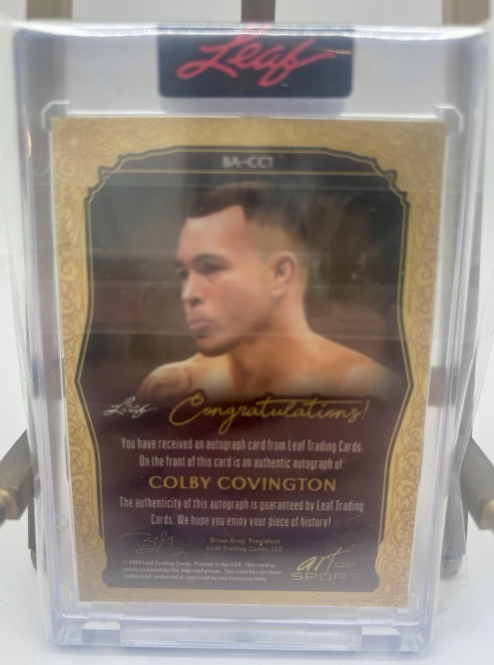2023 Leaf Art of Sport Colby Covington Autograph BA-CC1 #d 25/35 MMA ...