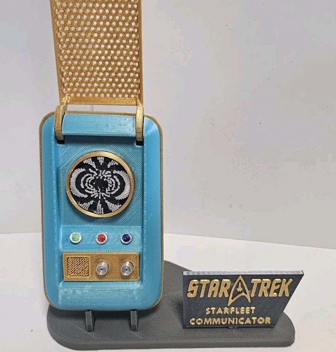 Star Trek TOS Communicator In Silk Blue | eBay