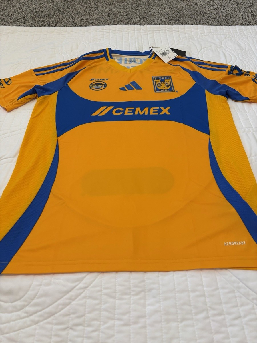 Uanl Faen Logo Adidas Tigres UANL 25/26 Home Jersey (Fan Version)