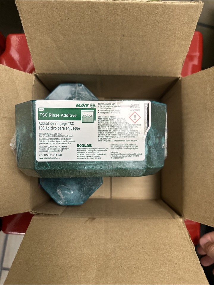 Ecolab Kay TSC Rinse Additive 1110326 case of (2) 2.5lb blocks | eBay