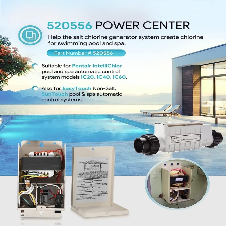 Power Center 520556 For Pentair IntelliChlor Pool Salt Chlorine ...