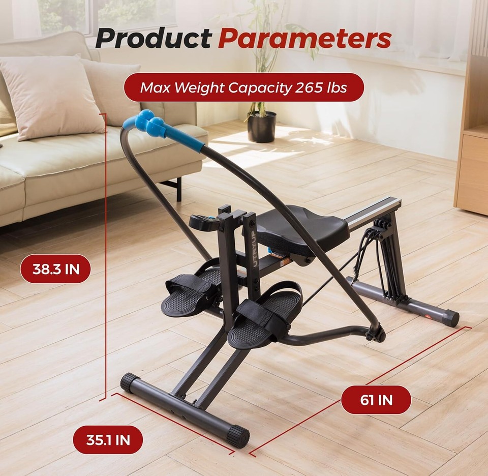 UTRYUP Sculls Compact Adjustable Rowing Machines for Home Gym Exercise ...