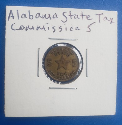 Vintage Alabama State Luxury Tax Commission 5 Token | eBay