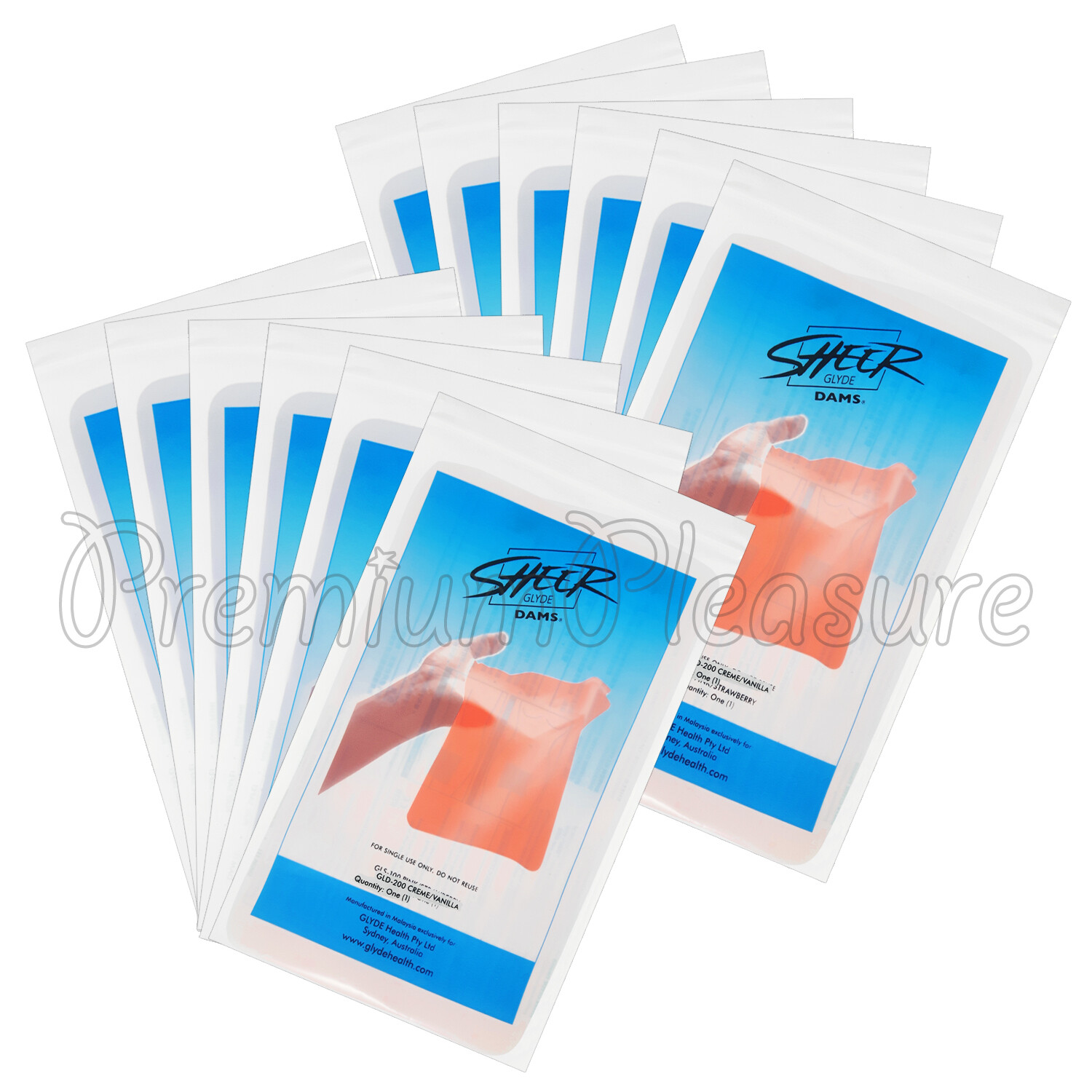 Sheer Glyde Dams Pink Strawberry flavored Dental Silky thin latex ...