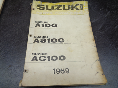 1969 Suzuki OEM A100 AS100 AC100 Parts Catalogue Catalog Manual 1005 | eBay