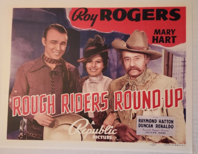 Roy Rogers "Rough Riders Round-Up" Reproduction Lobby Card | eBay