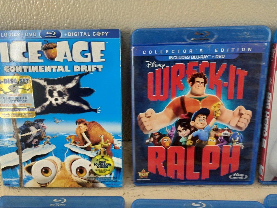 10 Kid Movie Blu-ray Bundle Lot Disney Big Hero 6 Wreck it Ralph ...