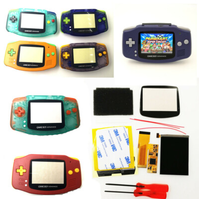 GBA V2 IPS Screen Backlight LCD Mod & GBA Pre-Cut Full Housing shell ...