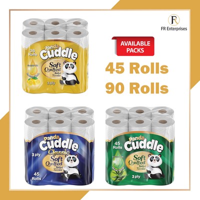 Panda Cuddle Classic Soft Quilted 3 Ply Toilet Tissue Roll Ultimate ...