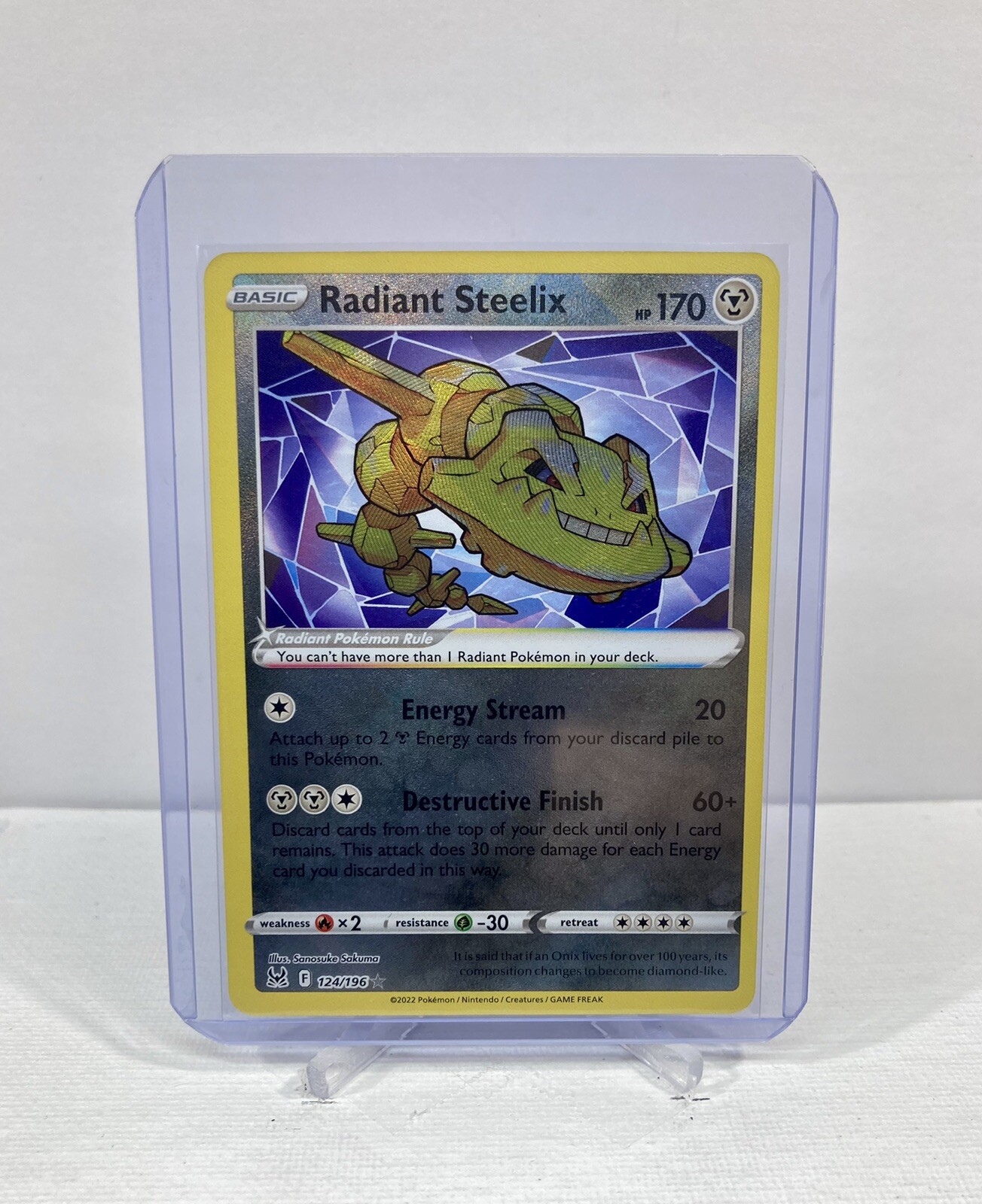 Radiant Steelix 124/196 - OC Off Center - Lost Origin Pokemon Card ...