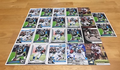 MIKE GOODSON LOT OF 22 FOOTBALL CARDS CAROLINA PANTHERS RUNNING BACK ...