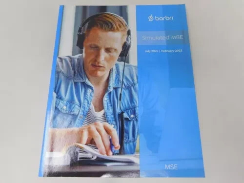 BARBRI Simulated MBE Multi-state Bar Exam July 2021 February 2022 | eBay