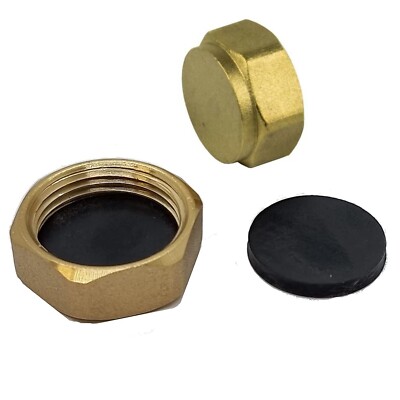 Compression Blanking Nut Cap Washing Machine Washer Dishwasher Tap Pipe ...