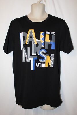 mens parish nation t-shirt L nwt scrambled logo black | eBay