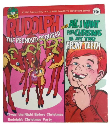 Peter Pan Records 4 All Time Favorite Christmas Songs Rudolph 45 rpm EP ...