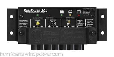 Morningstar SS-20L-24V SunSaver 20 amp 24 volt Solar Charge Controller ...