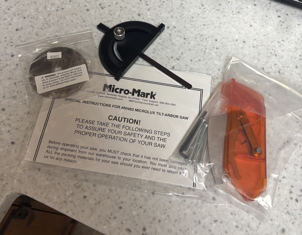 Micro-Mark Microlux Mini Tilt Arbor Table Saw | eBay