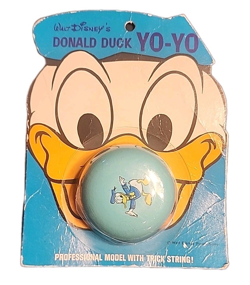 Rare Donald Duck Yo-yo Walt Disney Productions Vintage Ice Blue Mint In ...