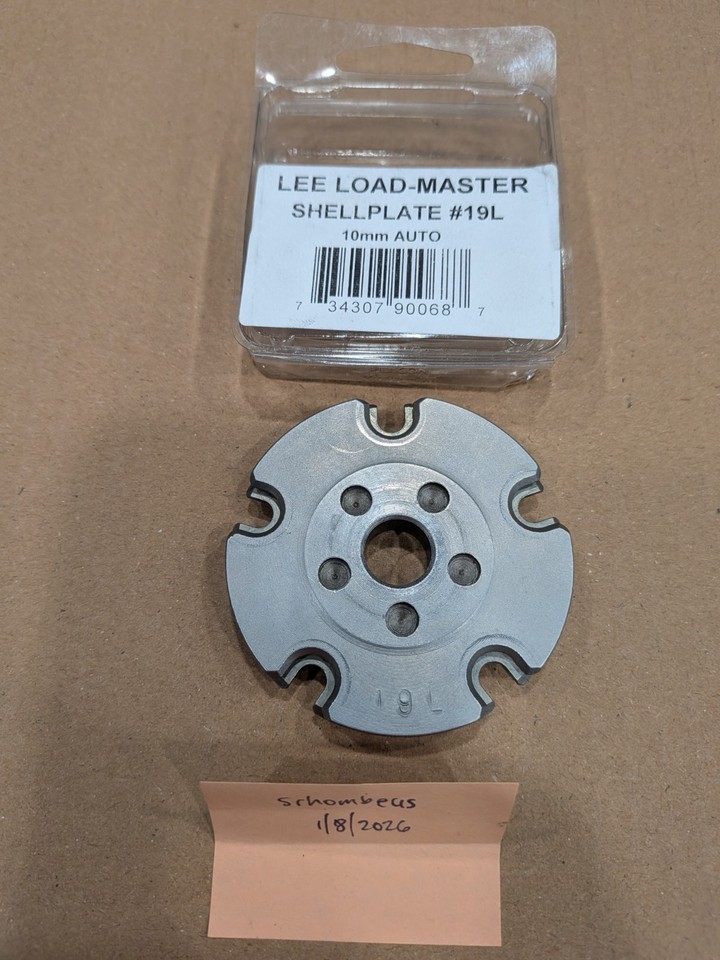 Lee 90068 Load Master LM Shell Plate #19L 10mm auto | eBay