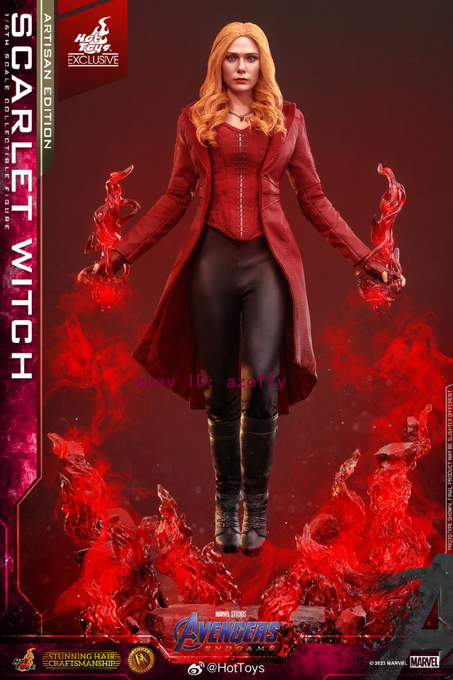 HOTTOYS 1/6 Scale DX36AE SCARLET WITCH Hair Transplant Action Figure ...