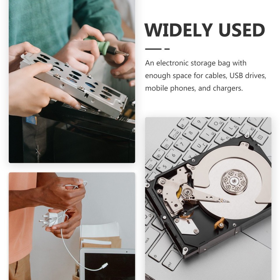 2pcs Electronics Organizer Bag Cable Bag Electronic Accessories ...