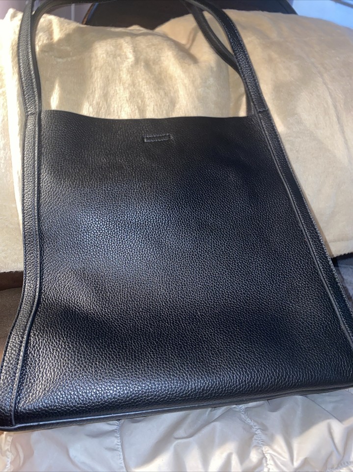 ZMBIRD Large Leather Tote Shoulder Bag Handbag Purse Black NWOT | eBay