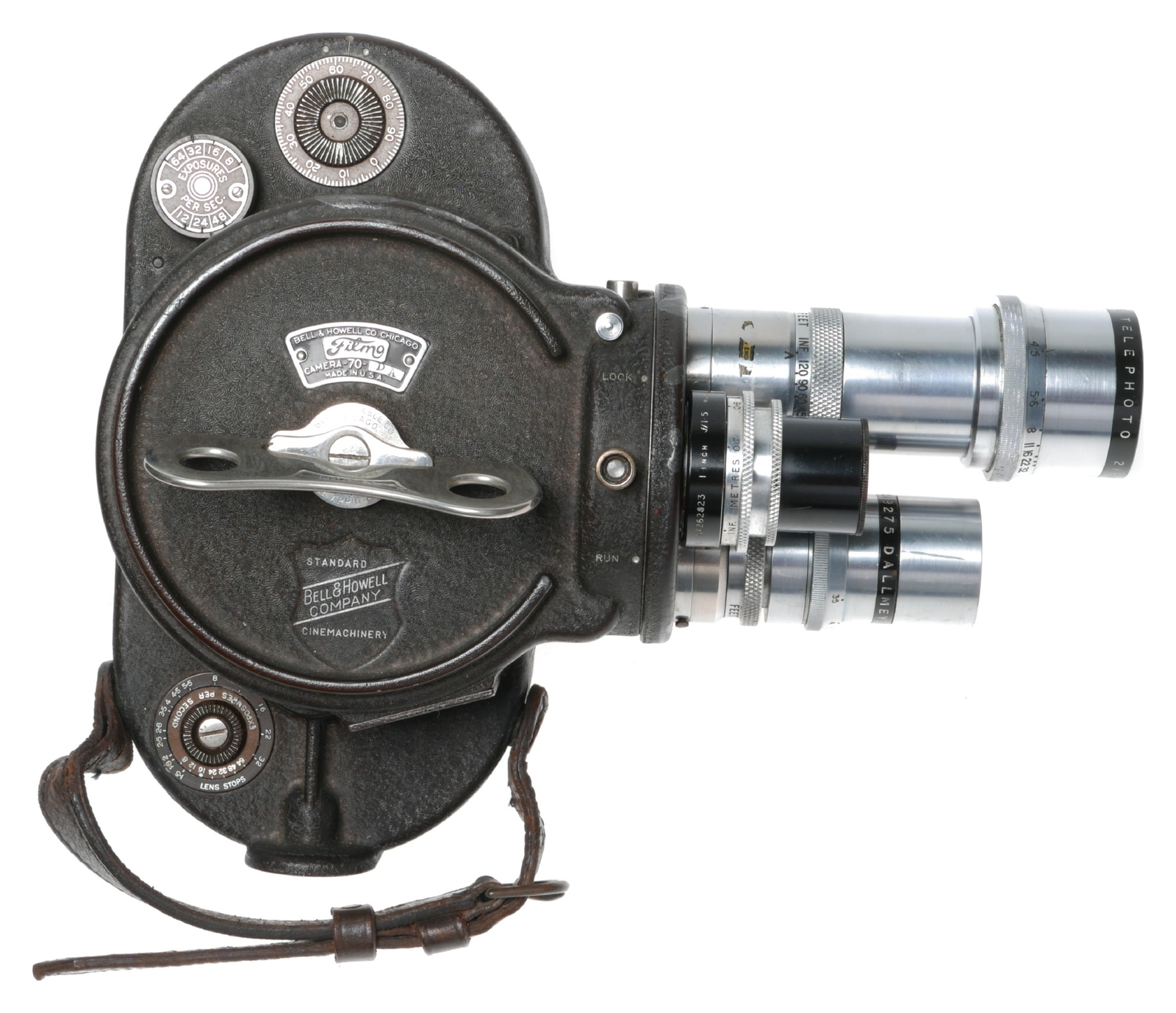 Bell Howell Filmo 70-DA 16mm Cine Camera Dallmeyer 6 in F4.5 3 in F3.5 ...