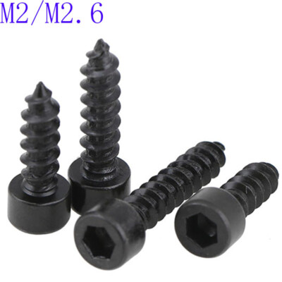 M2 M2.6 Socket Head Cap Screw Self Tapping Screws High Tensile 8 Black ...