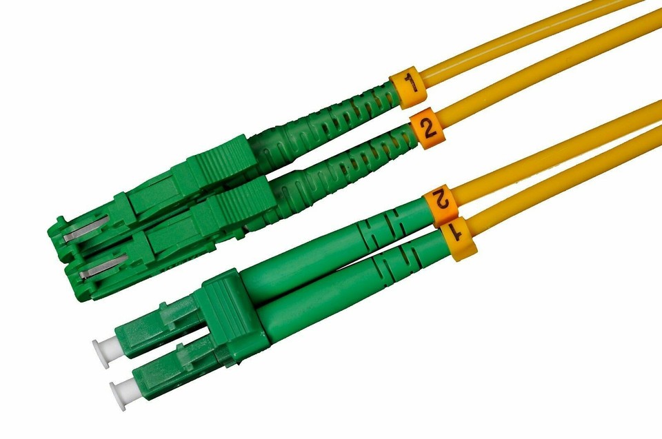 CONBIC® 10m Glasfaser LWL E2000 APC - LC APC OS2 SM Duplex Lichtwellenleiter | eBay