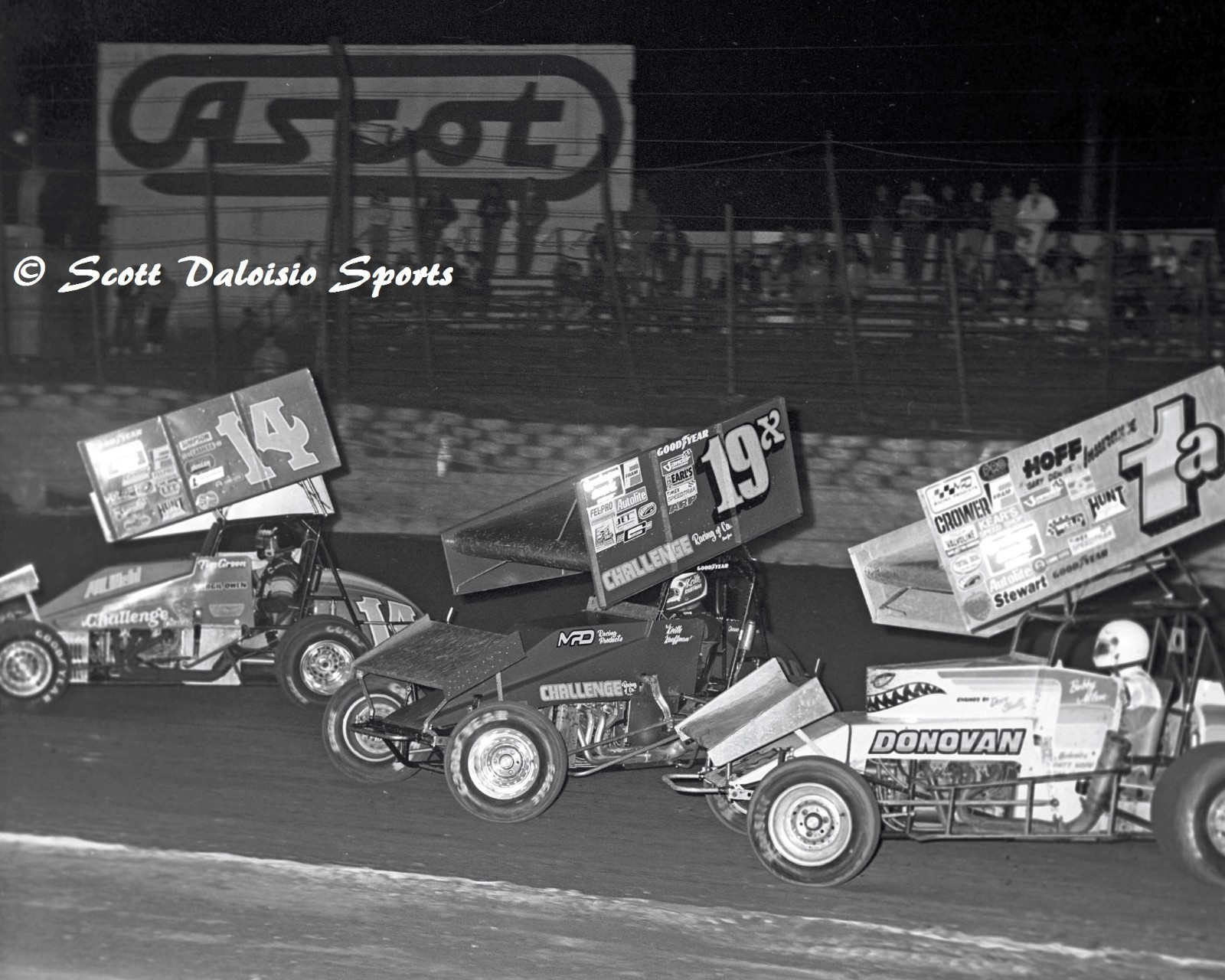 Ascot World of Outlaws 8x10 Sprint Car Photo Tim Green Keith Kauffman ...