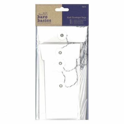 6 Papermania Bare Basics Kraft Rectangular Envelopes Bag With String ...