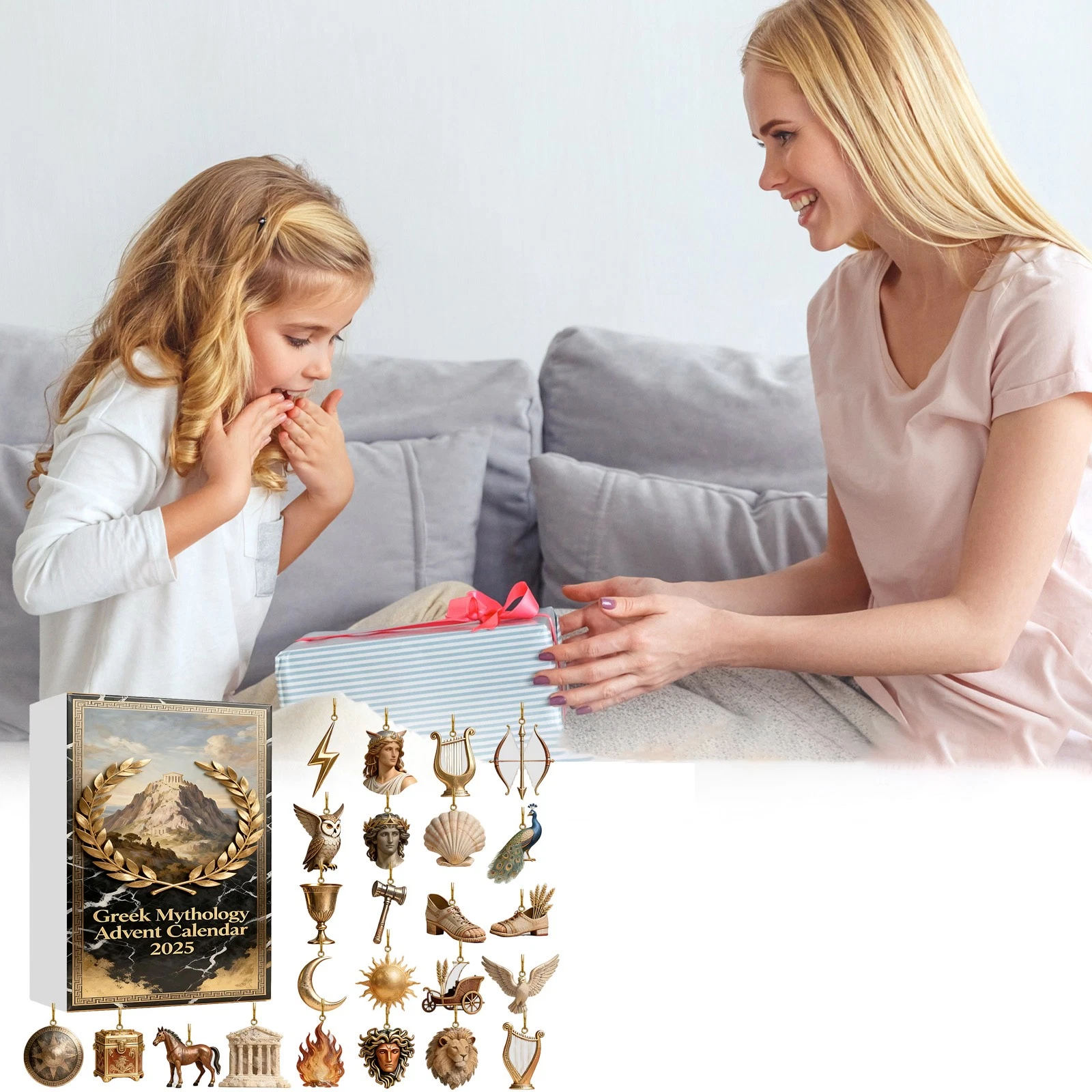Christmas Countdown Greek Mythology Advent Calendar 2025, 24 Days 2D ...