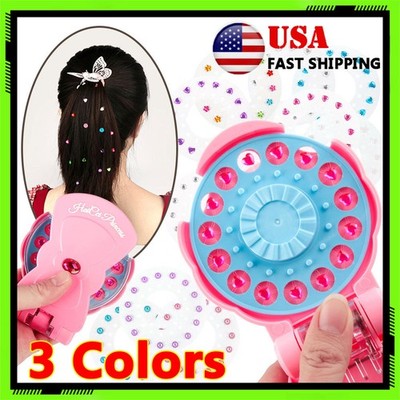 Hair Kit with Rhinestones Hair Bling Gems for Girls Bling Bling Hair ...