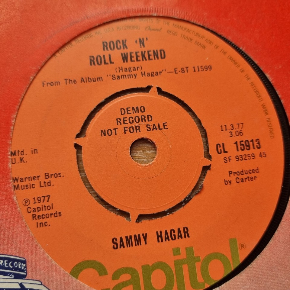 SAMMY HAGAR - Catch The Wind/Rock n Roll Weekend 7” PROMO DEMO | eBay